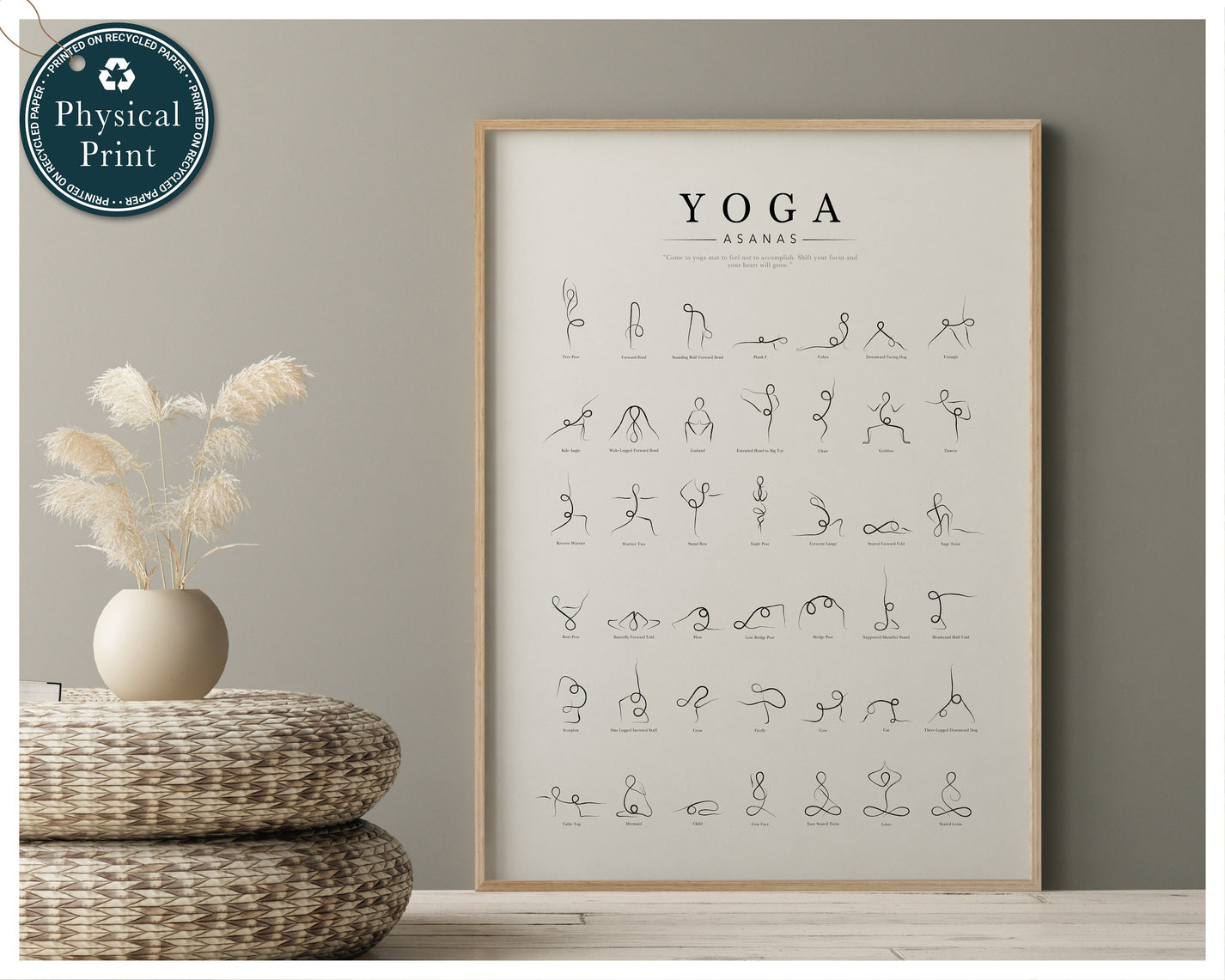 Yoga Poses Poster - Wall Art – CraftyWolfByIulia